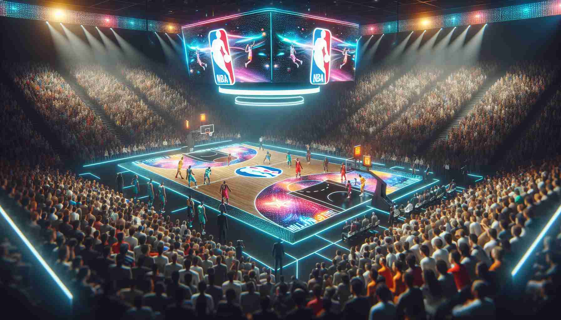 The 2024 NBA All Star weekend will feature real-time graphics on an LED ...